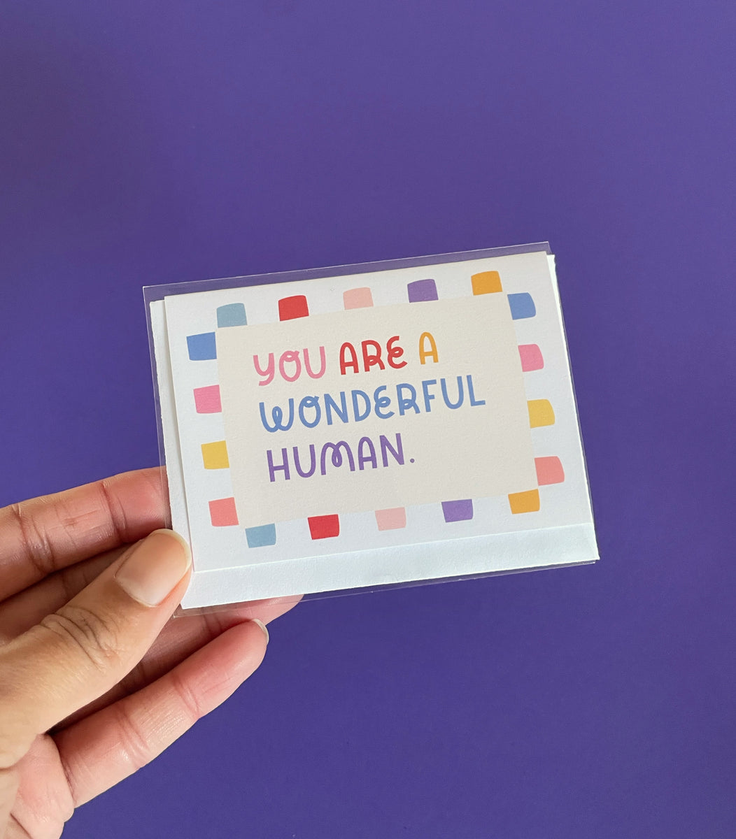 Wonderful Human mini card – Graphic Anthology