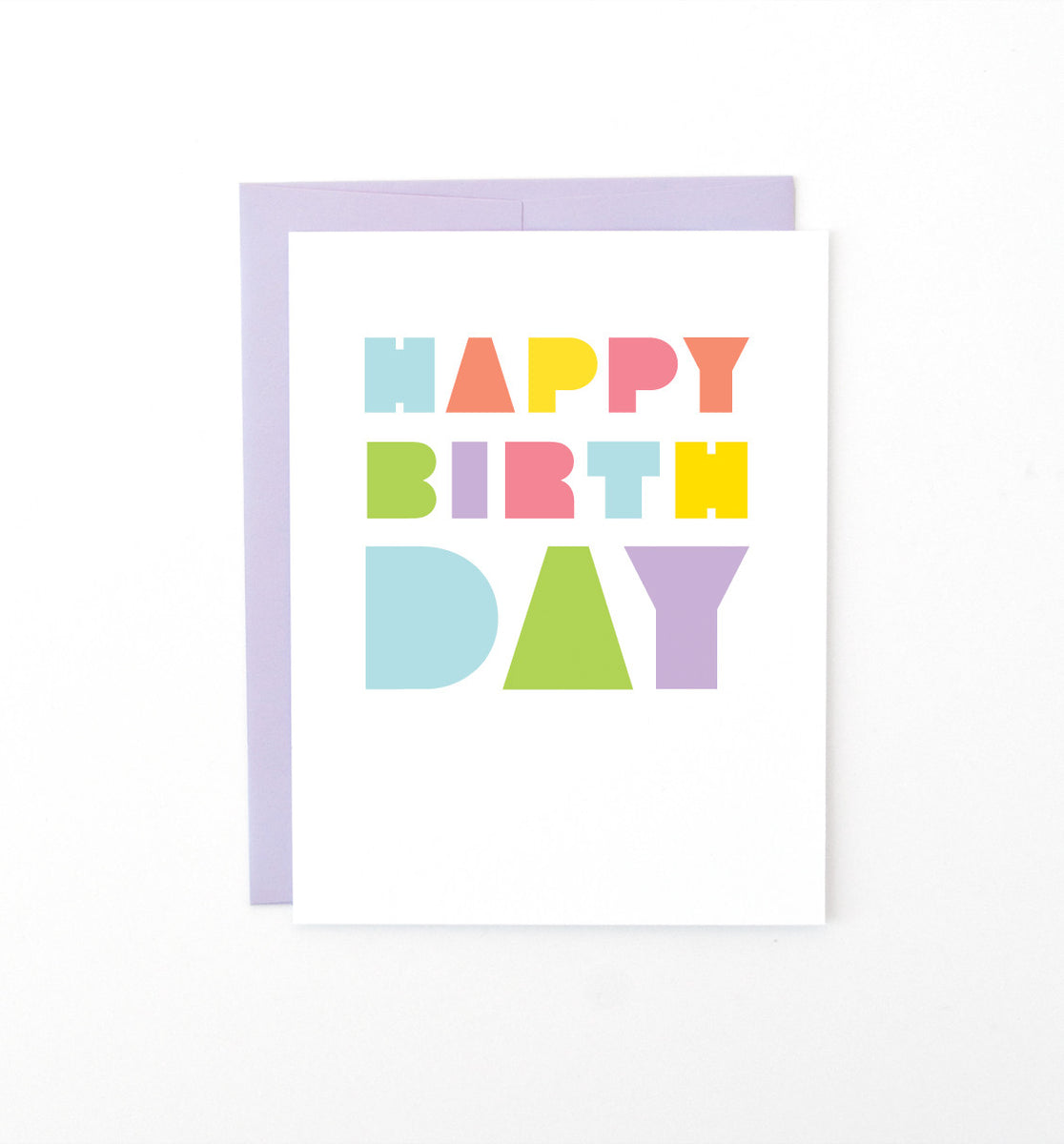 Block Type birthday greeting card – Graphic Anthology